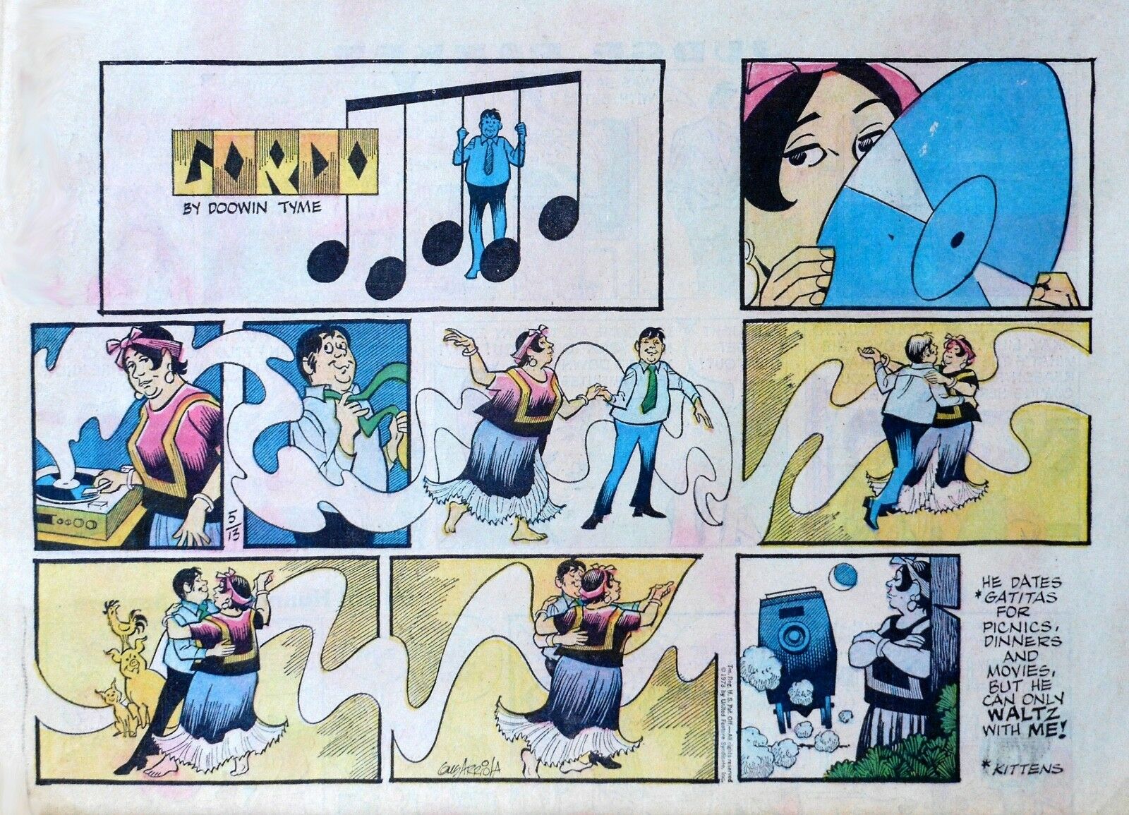 1973 SUNDAY – WELCOME TO GORDO COMICS