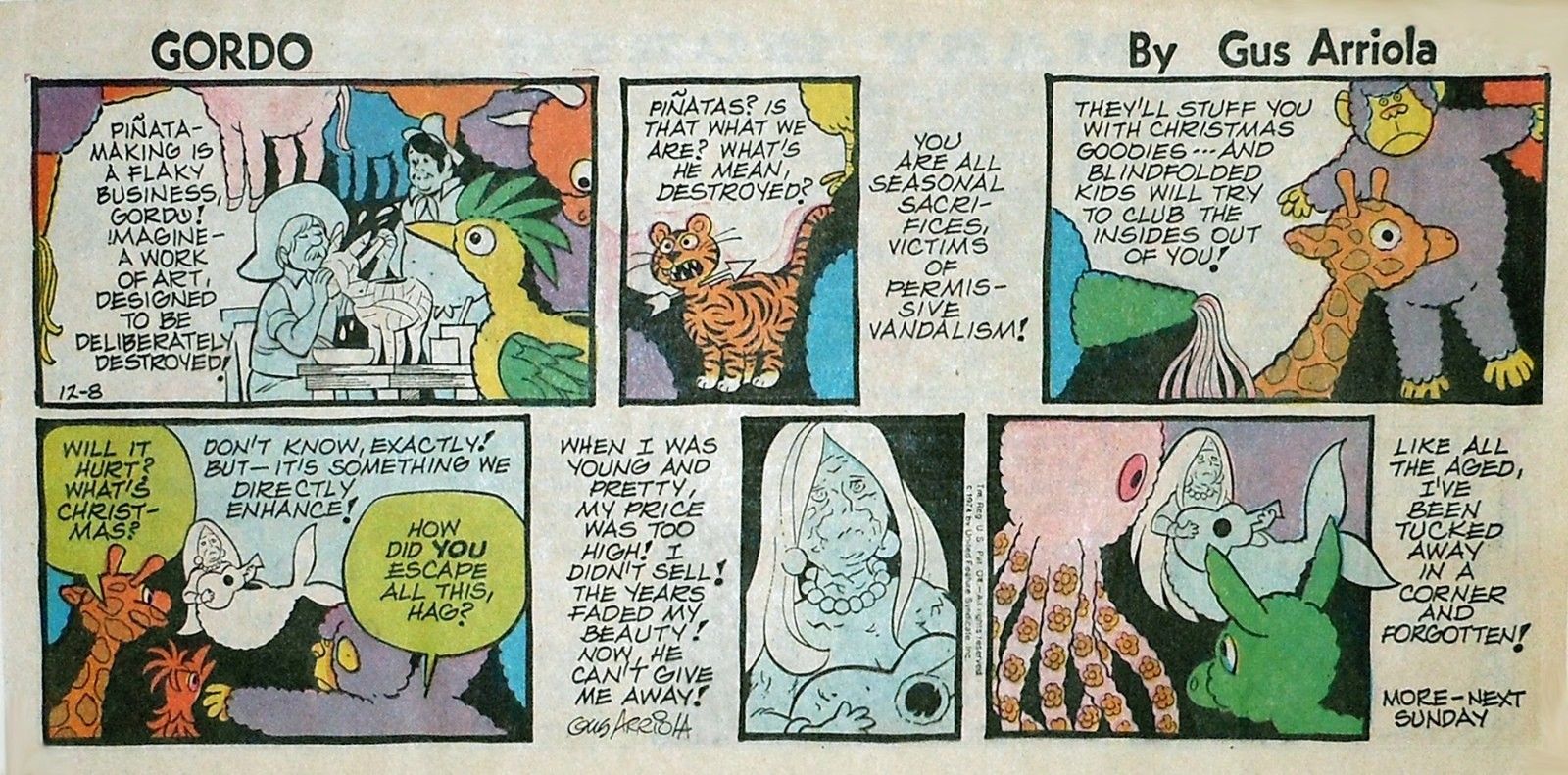 1974 SUNDAYS – WELCOME TO GORDO COMICS