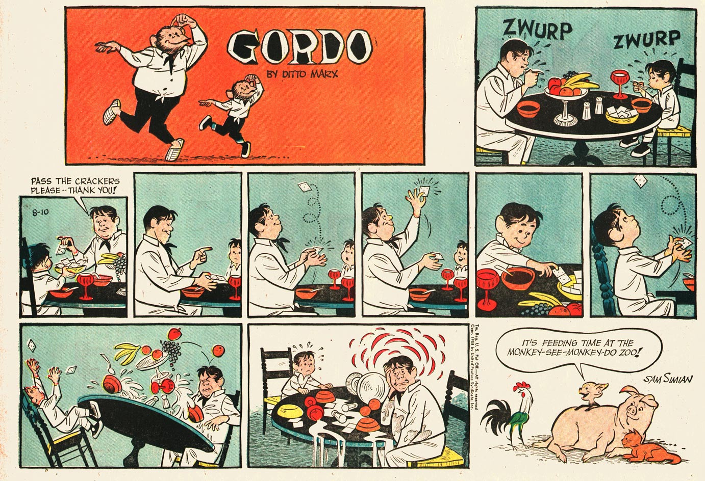 1958 SUNDAYS – WELCOME TO GORDO COMICS